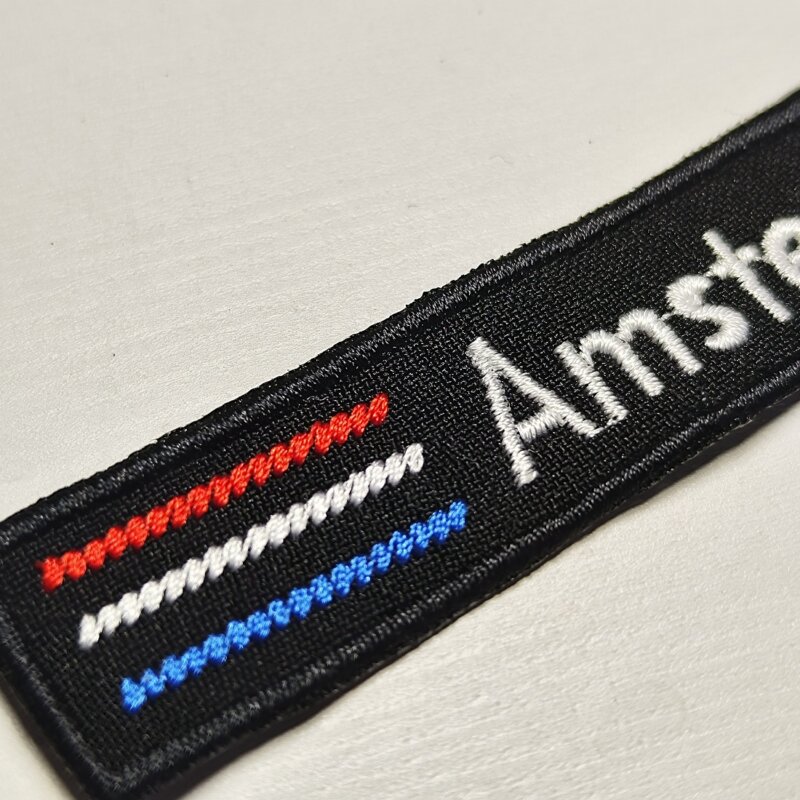 Custom Text Patch Amsterdam Netherlands Embroidery