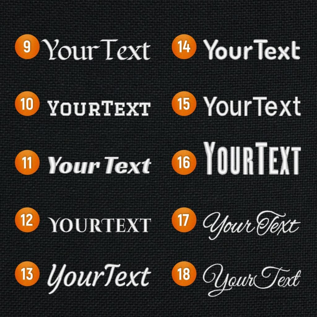 Custom Text Patch Hook Loop Iron On Sew Rectangle 10 - 25 cm