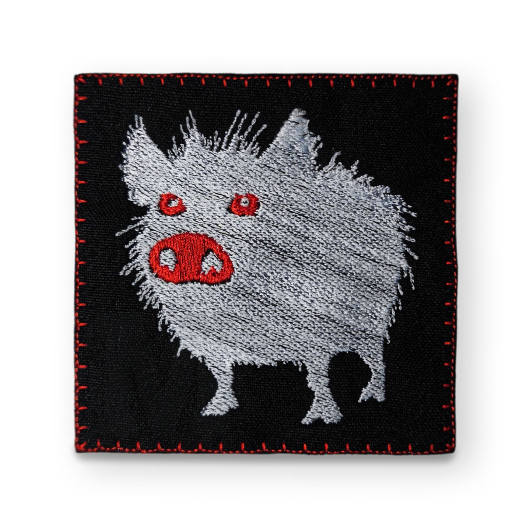 Pig Patch with Red Eyes, Biker Patches Sew On