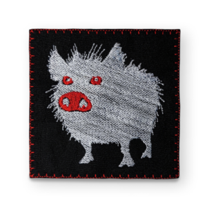 Pig Patch with Red Eyes, Biker Patches Sew On